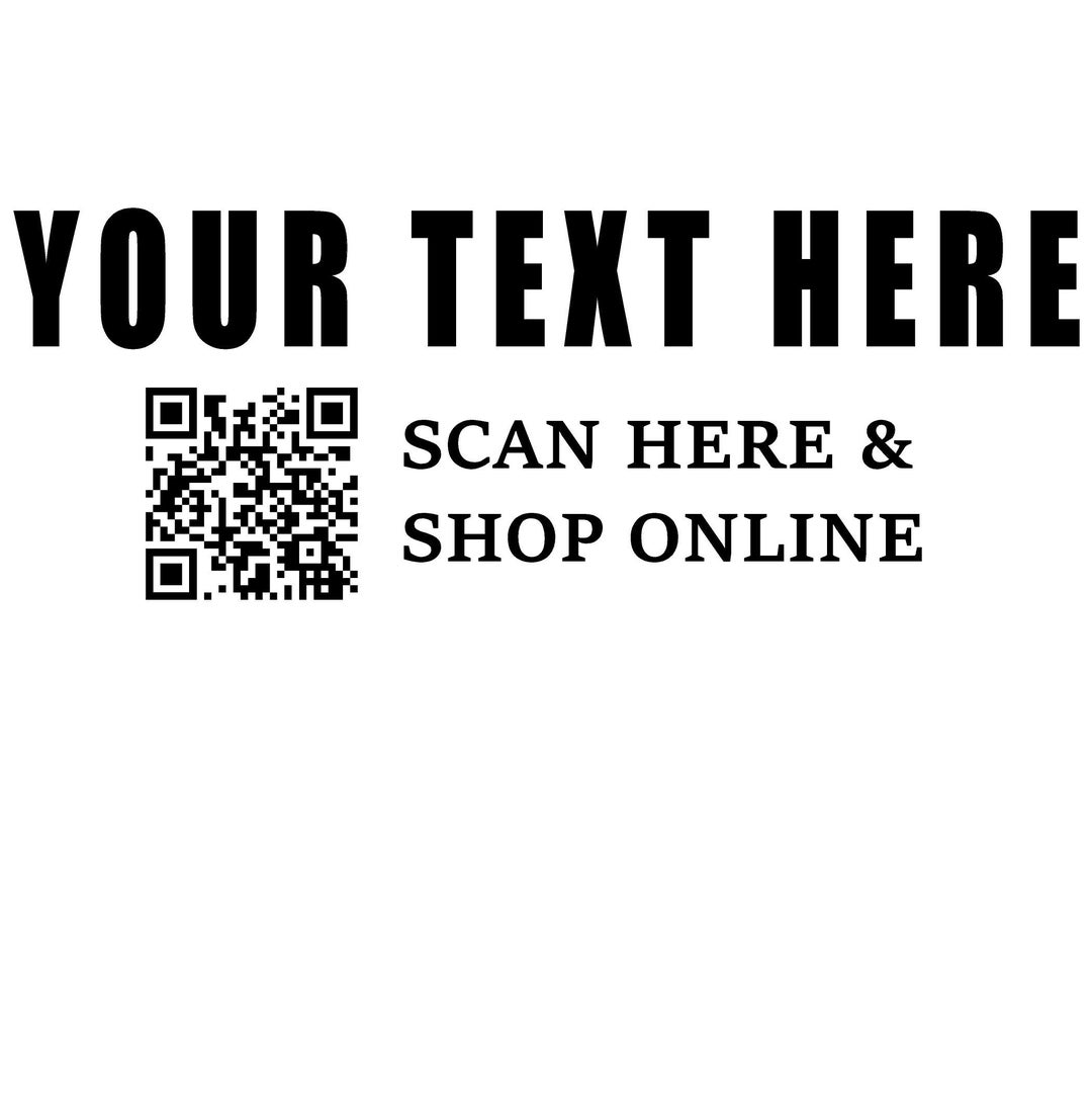 Business Decal QR Code Company Window Decal Shop Information QR Vinyl ...