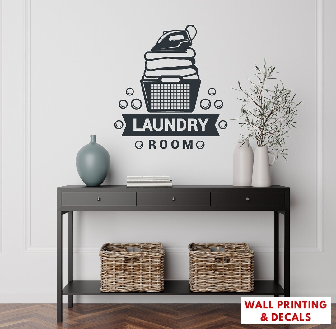 Bubble Laundry Room Wall Decal Quote Laundry Basket Wall Art Gift for ...