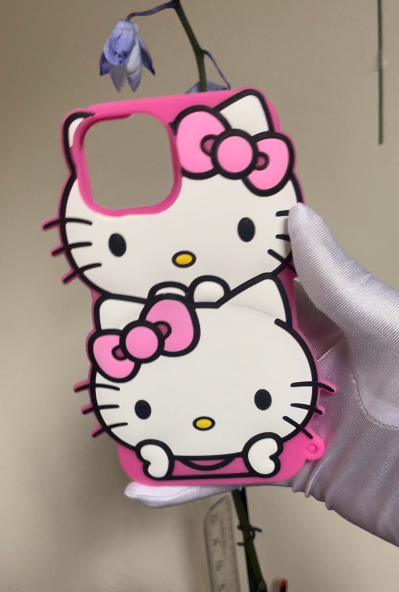 Hello Kitty Case Black Etsy 3877