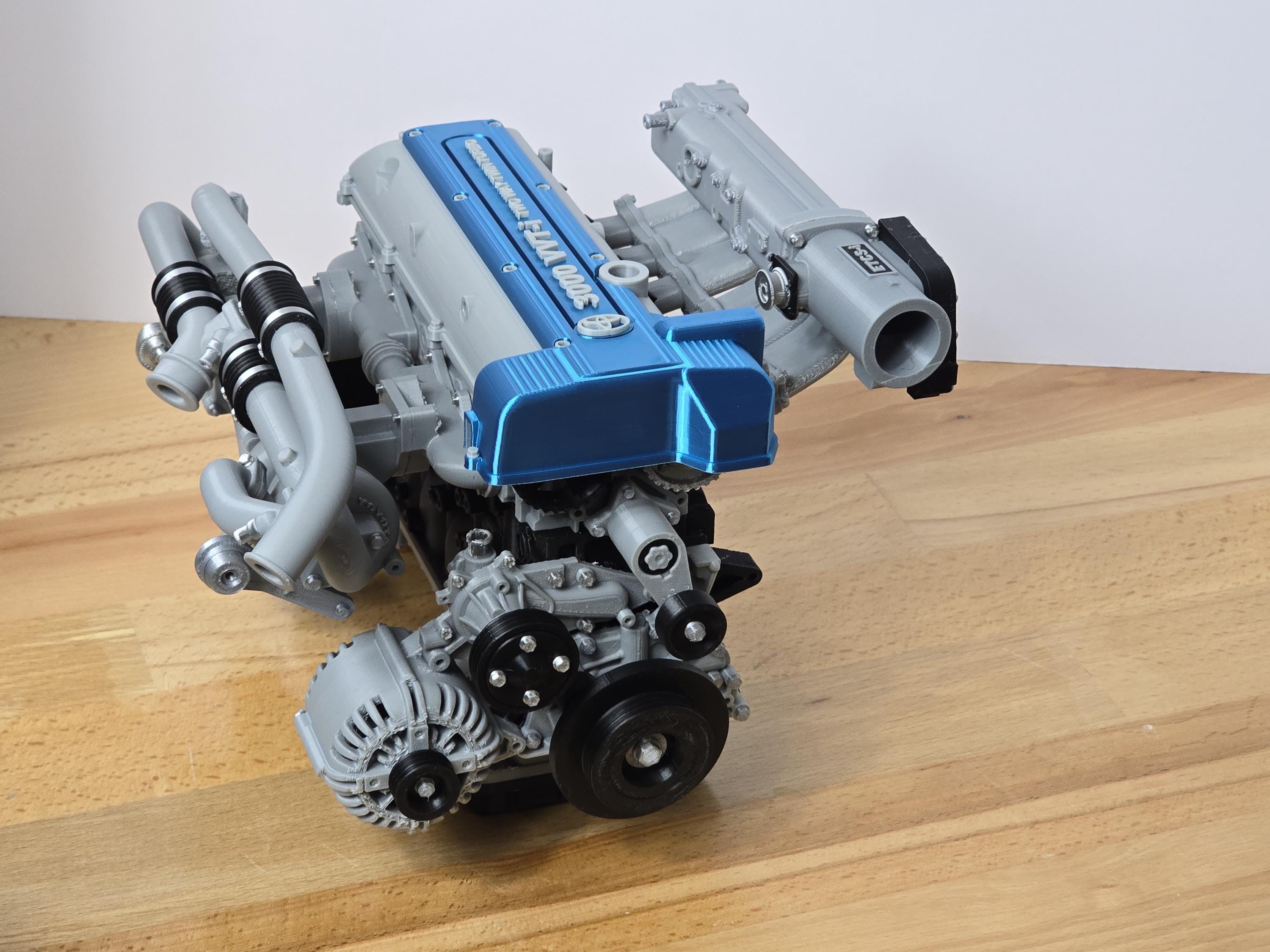 Toyota Supra 2JZ Model Engine FDM 3D Printed Built and With Stand - Etsy