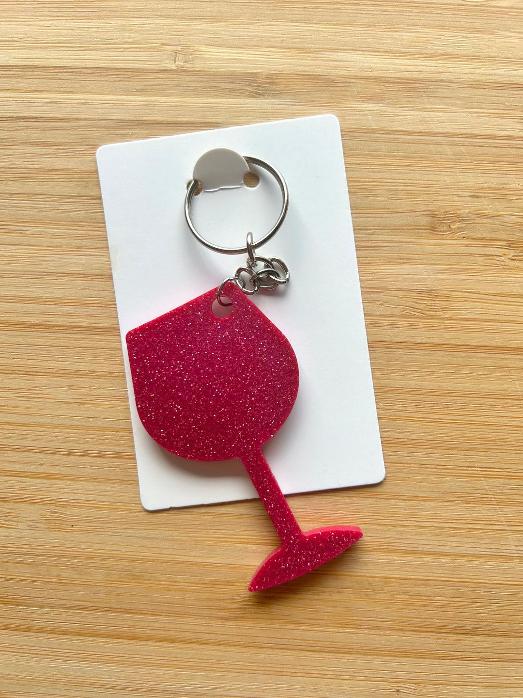 Custom Resin Wine Glass Keychain - Etsy Australia