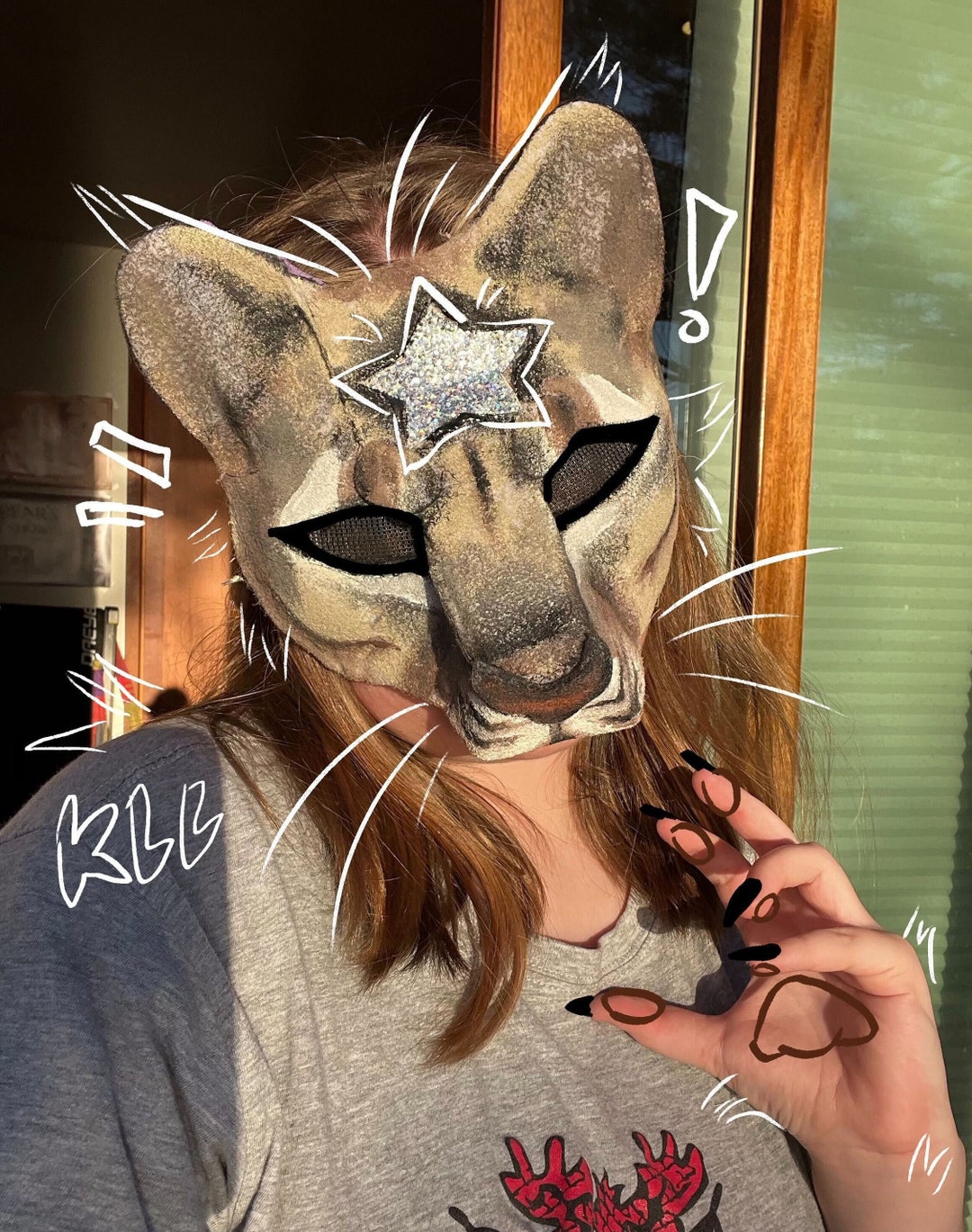 Mountain Lion Mask - Etsy