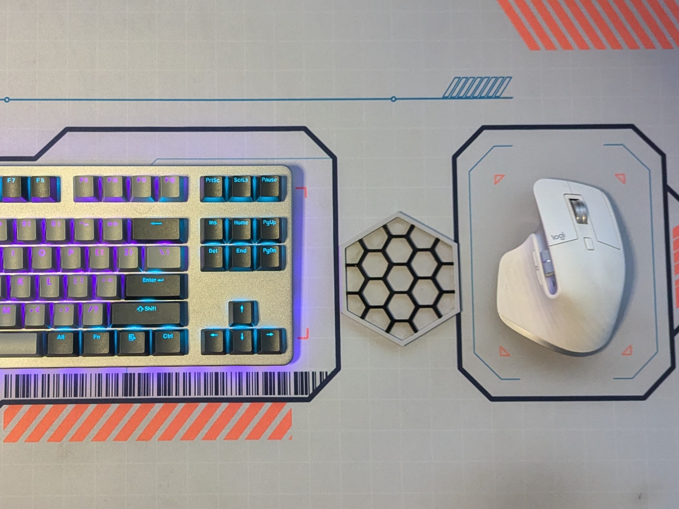 Futuristic Honeycomb / Hex Grid Coaster - Etsy