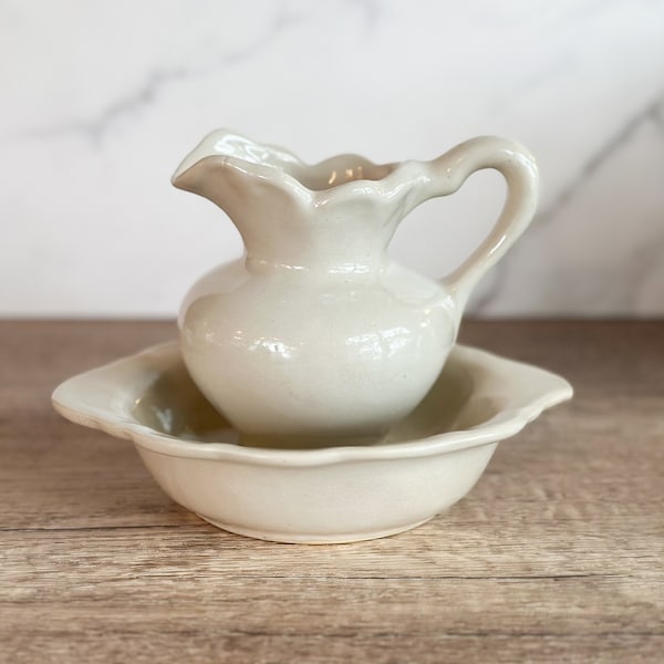 Pitcher and Bowl - Etsy