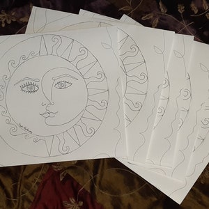 Total Solar Eclipse Hand-painted Party Mask, Wall Art and DIY Coloring ...