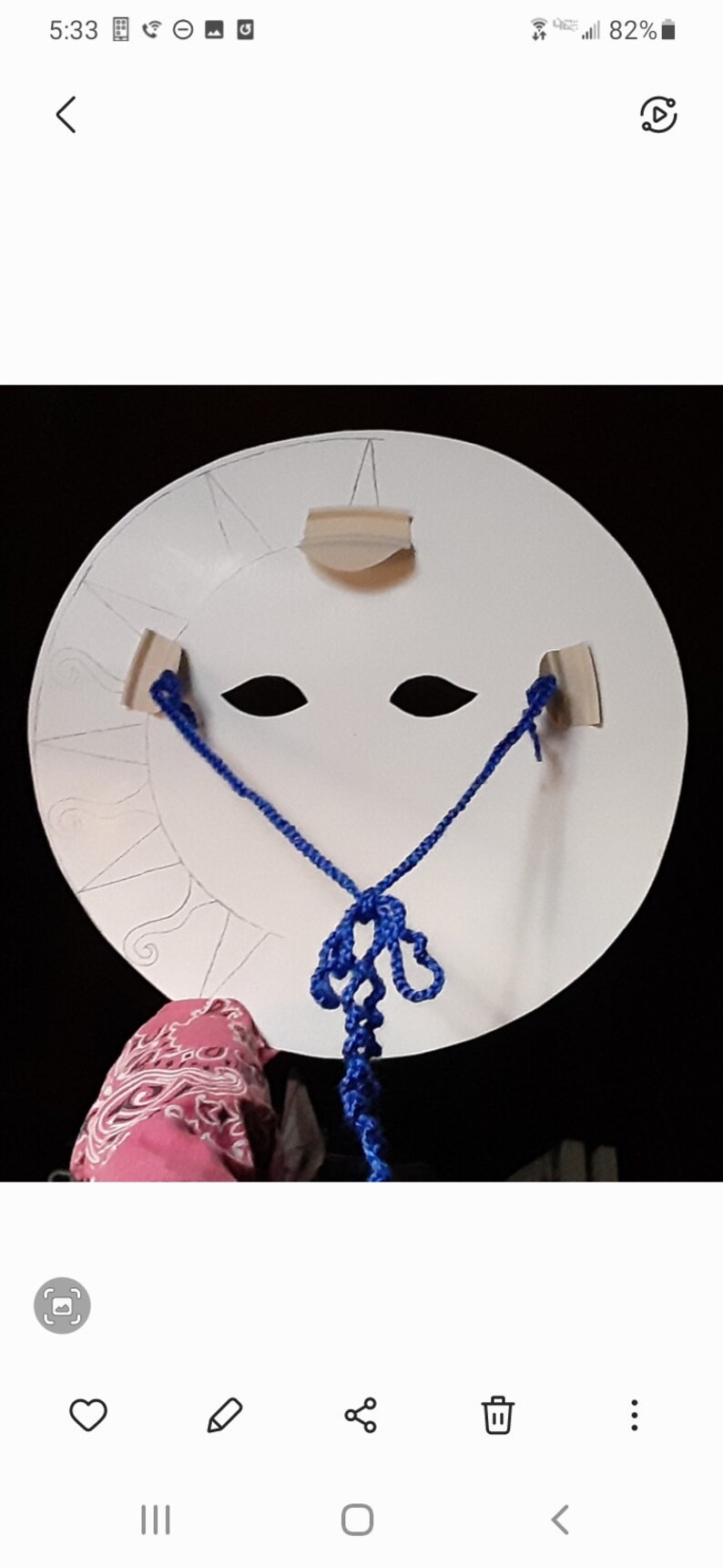 Total Solar Eclipse Hand-painted Party Mask, Wall Art and DIY Coloring ...