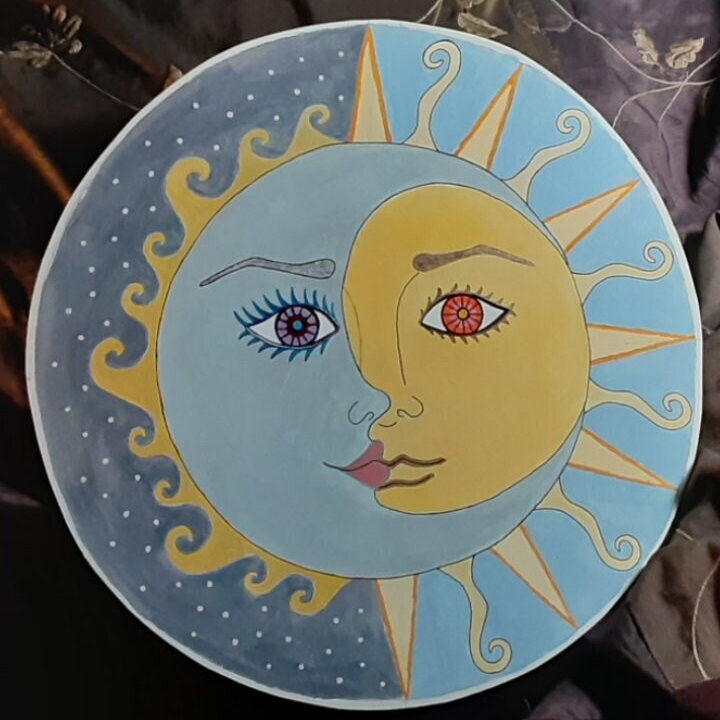 Total Solar Eclipse Hand-painted Party Mask, Wall Art and DIY Coloring ...