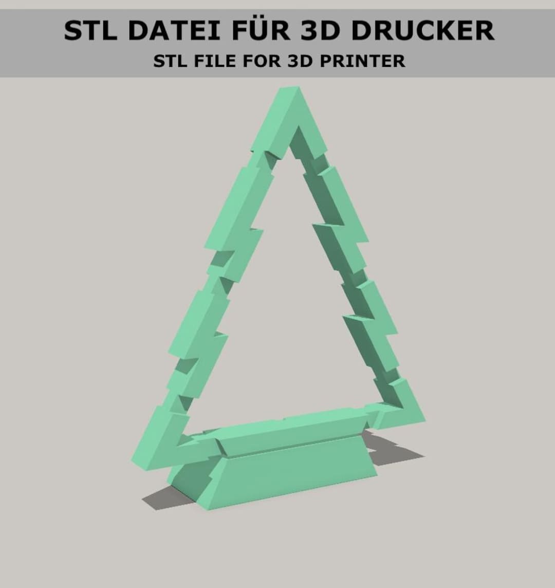 Christmas Tree STL File for 3D Printing, With LED Holder and Battery ...