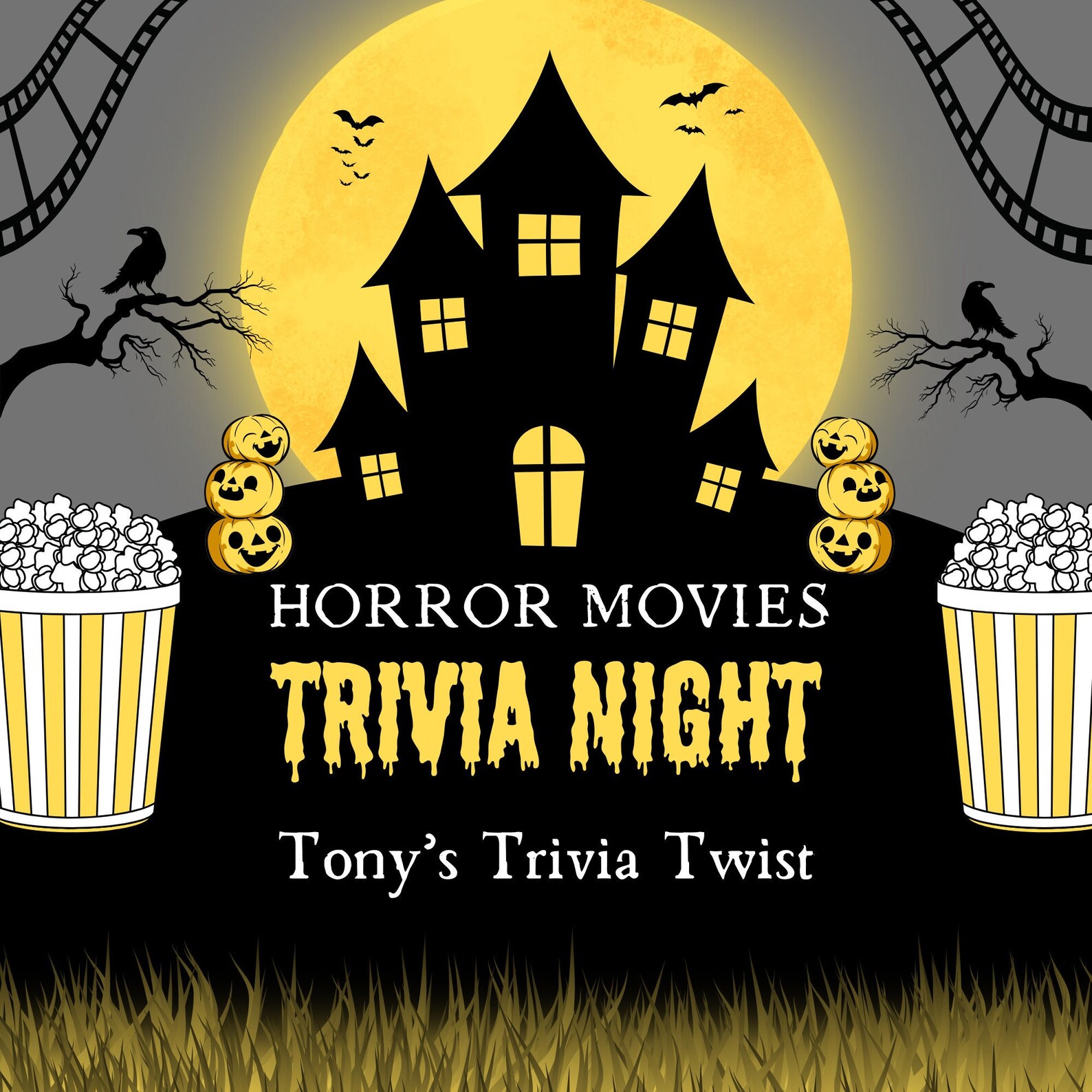 Horror Movies Trivia Night Digital Download - Movie Night Trivia Game ...