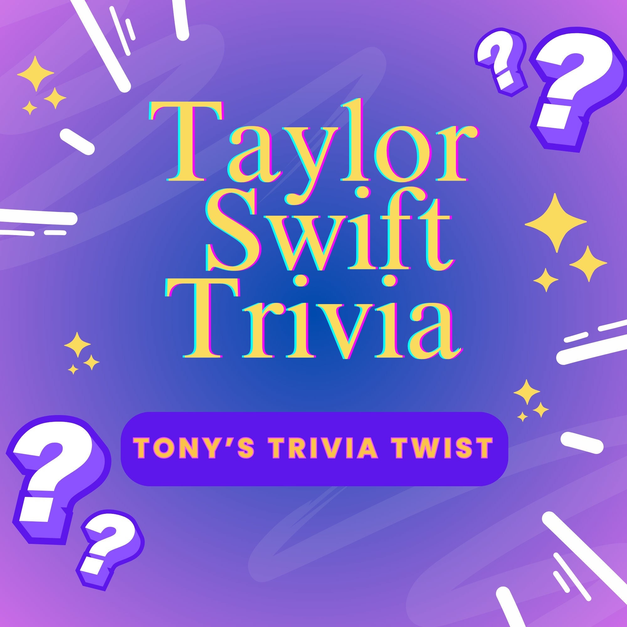 Taylor Swift Trivia Digital Download - Taylor Swift Games Instant ...