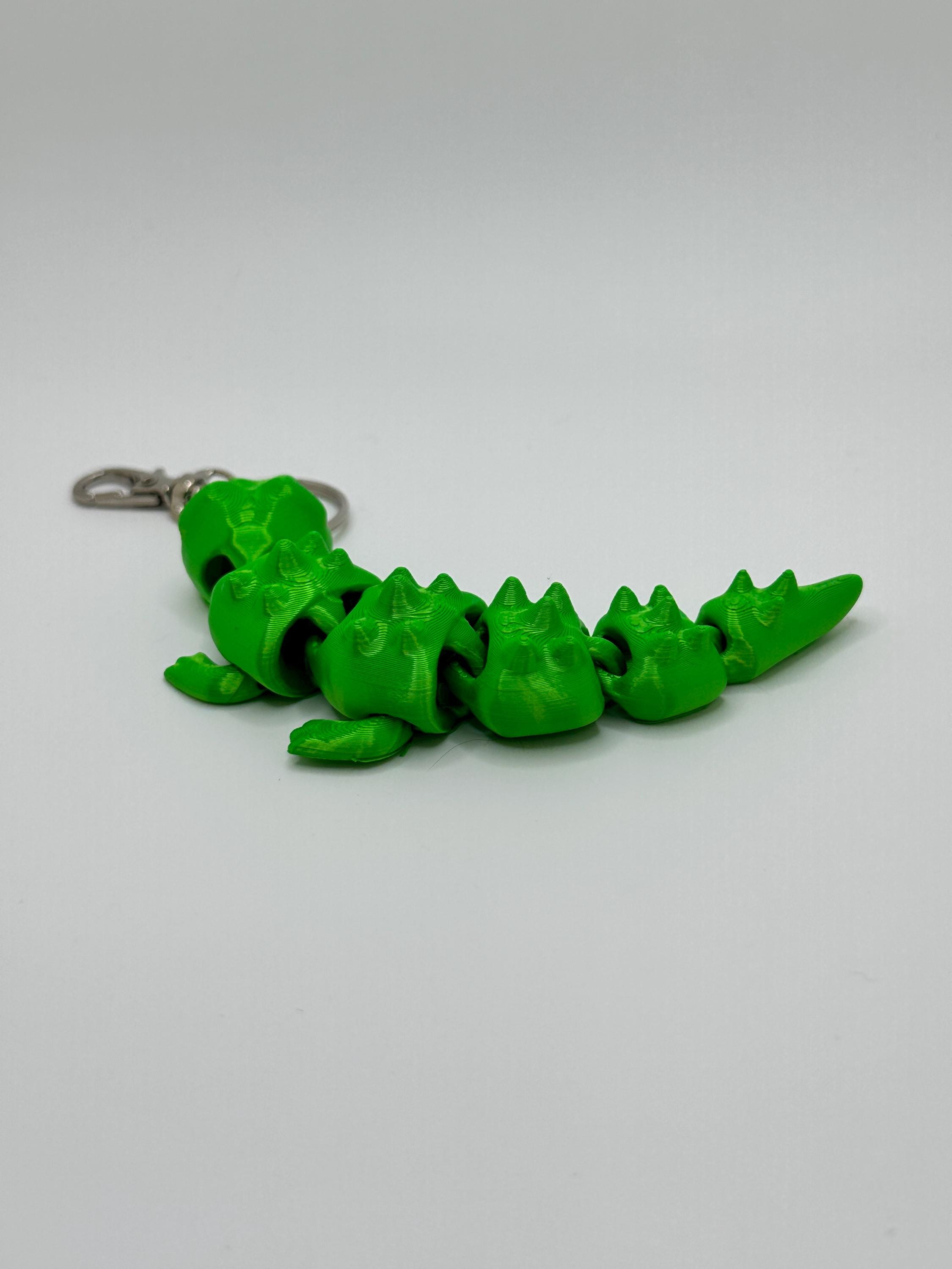 3d Printed Flexible Gator Key Chain | Available in Multiple Colors - Etsy