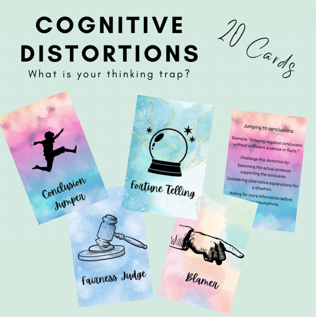 Cognitive Distortion Cards - Etsy
