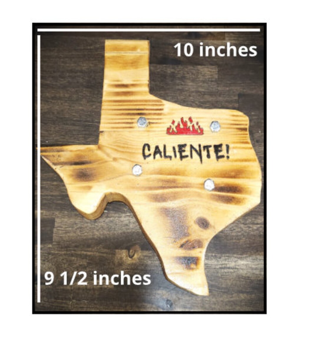Texas Shaped Wood Trivet "caliente!" - Etsy