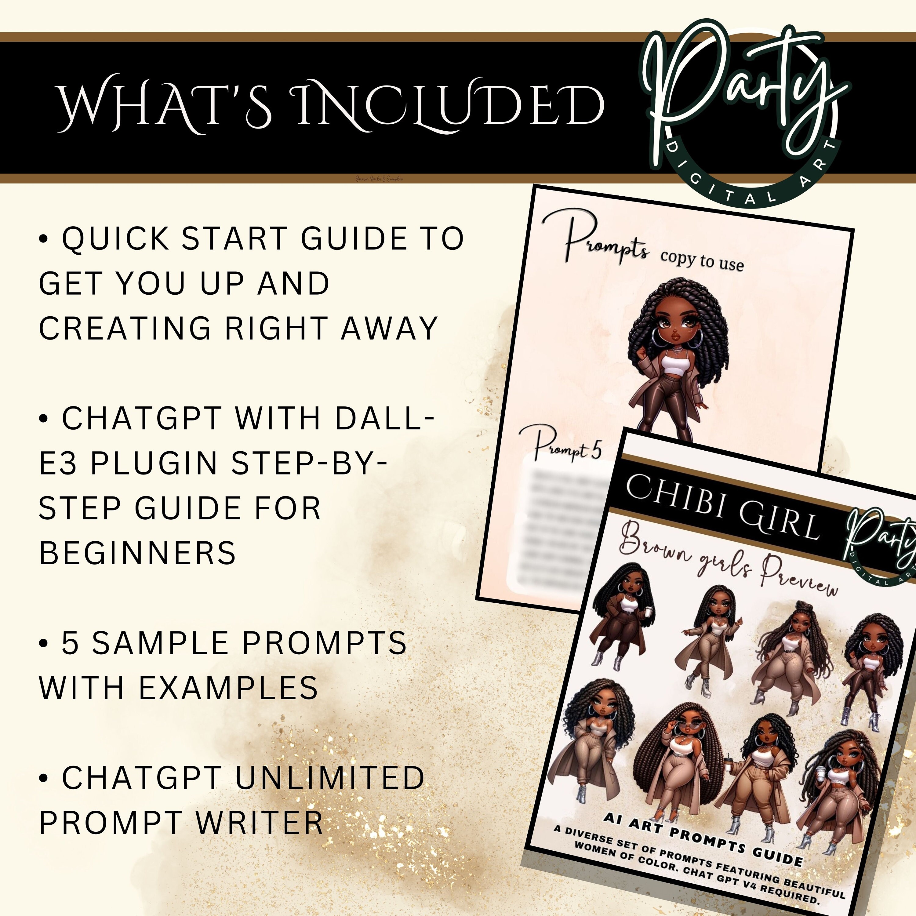 Chatgpt Dall-e3 Prompt Guide, African Chibi Brown Girls, Sassy ...