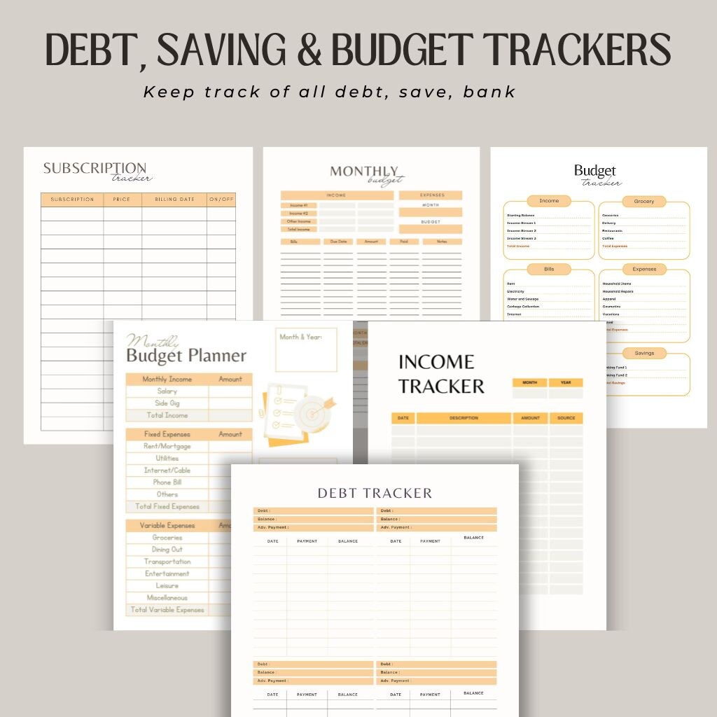 Editable Budget Planner for Tablet-friendly PDF, Financial Tracker for ...