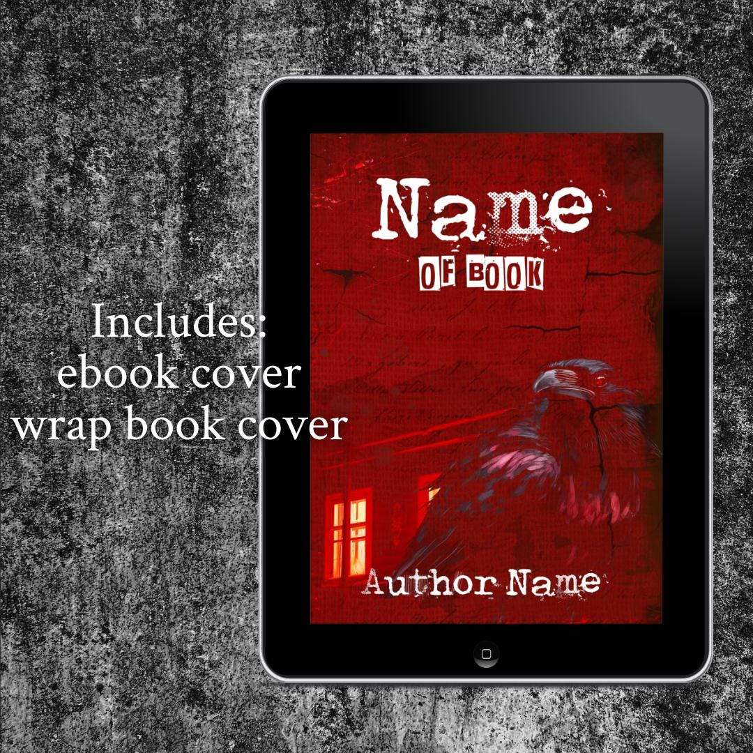 Premade Book Cover Design, Crow Shifter, Monster Romance, Horror ...