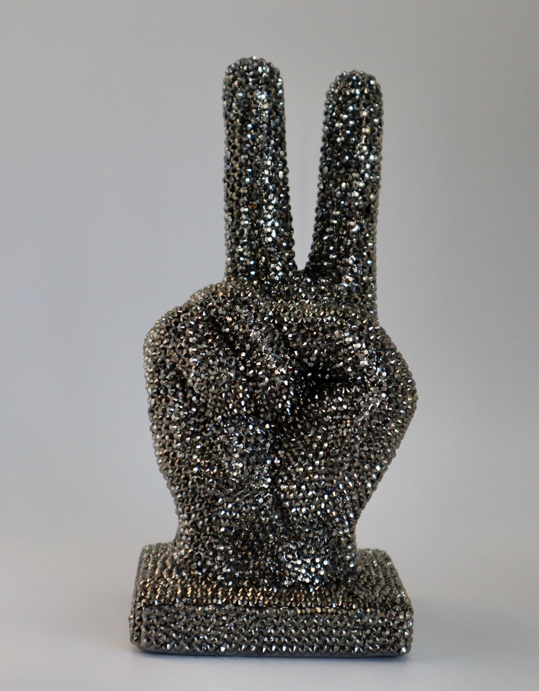 Rhinestone Encrusted Peace Sign: Bedazzled Sparkle - Etsy
