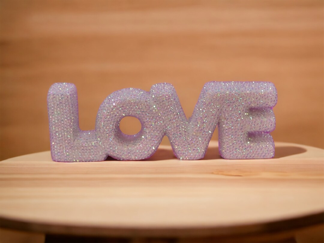 Bling love White Bedazzled Rhinestone Ceramic Sign Perfect for Home ...