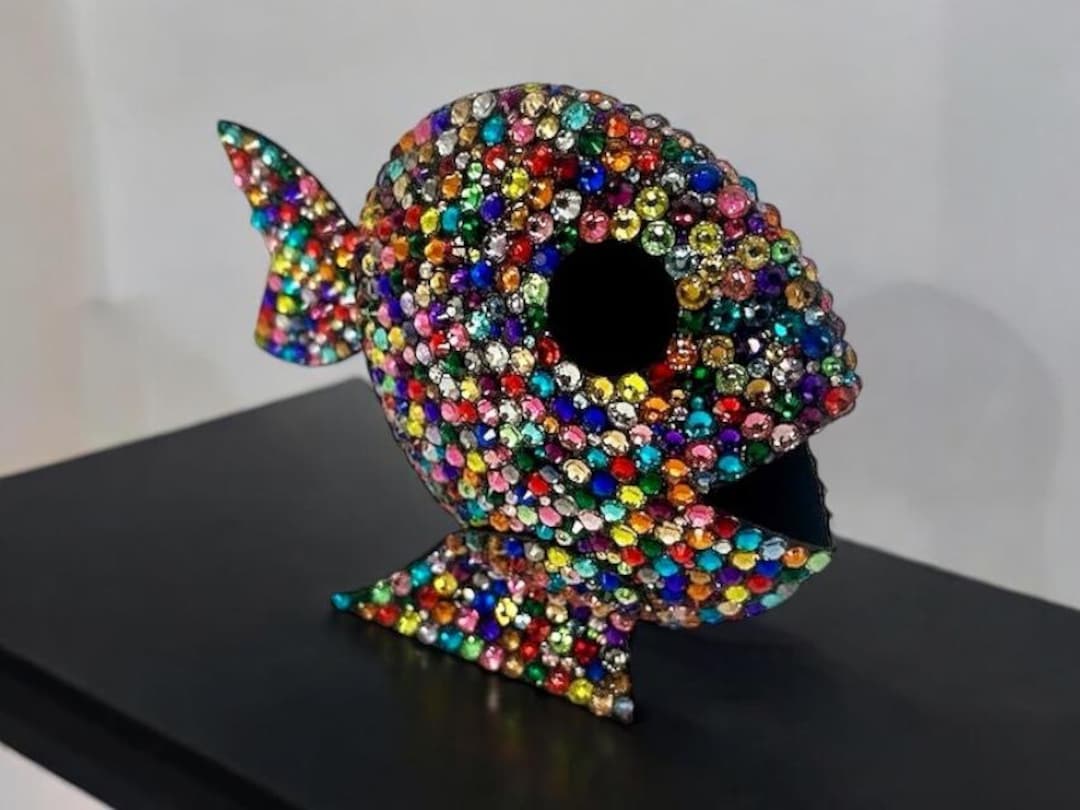 Rhinestone Rainbow Fish – Art Deco Bling Home Accent for Glam Decor - Etsy