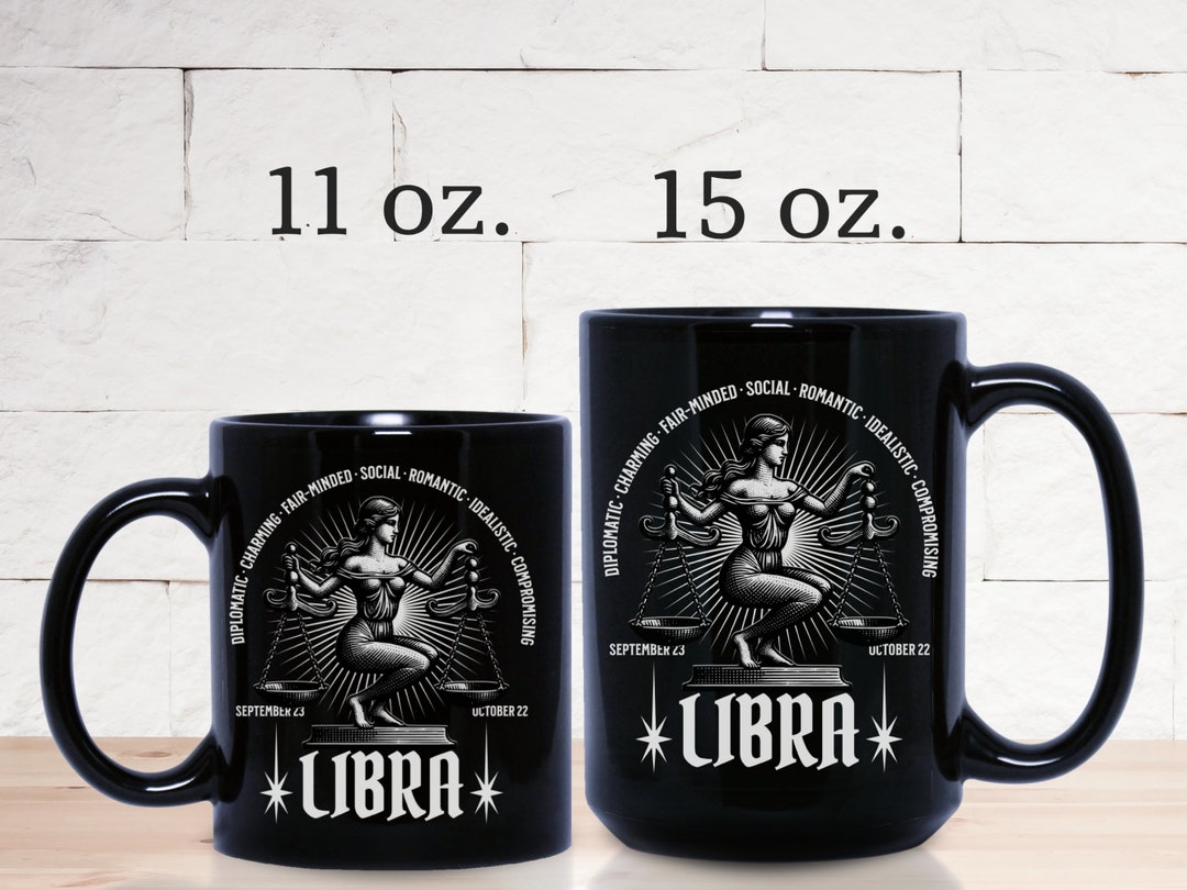 Libra Zodiac Coffee Tea Mug, Libra Mug, Libra Astrology Mug, Libra ...