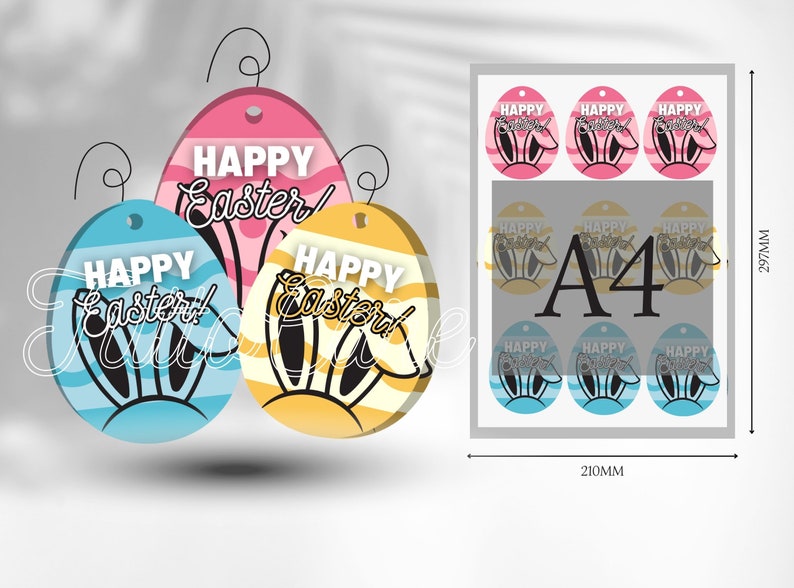 Happy Easter Egg, Bunny, Favor Printable Tag, Gift Designs, Gifts for ...