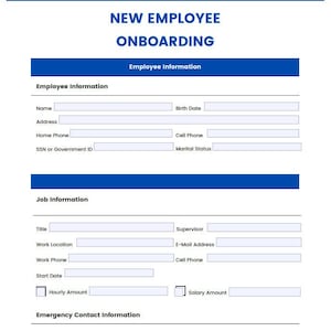 New Employee Onboarding Packet FILLABLE - Etsy