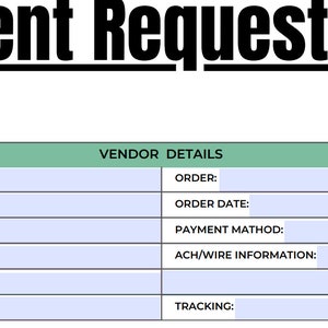 Payment Request Form - Digitally Fillable or Printable - Etsy