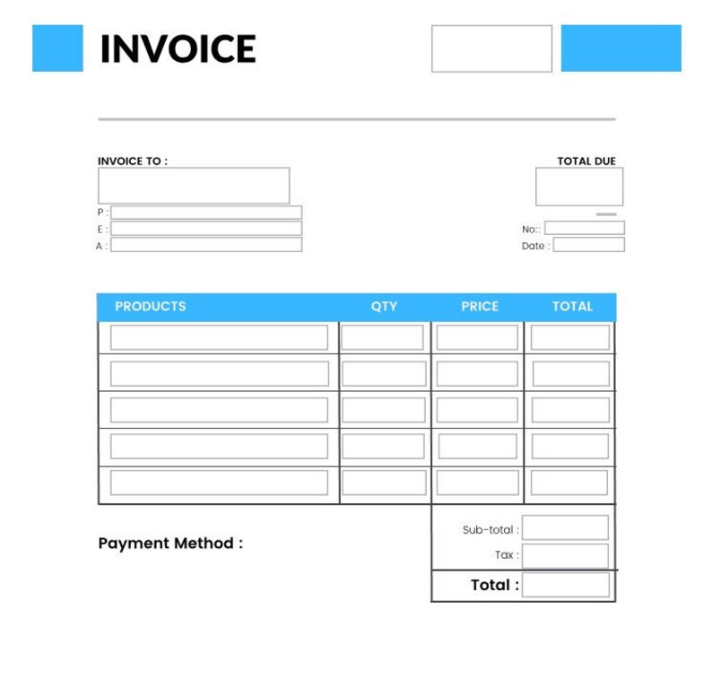 Digitally Fillable Invoice - Etsy