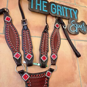 Red Gladiator Style Tack Set - Etsy