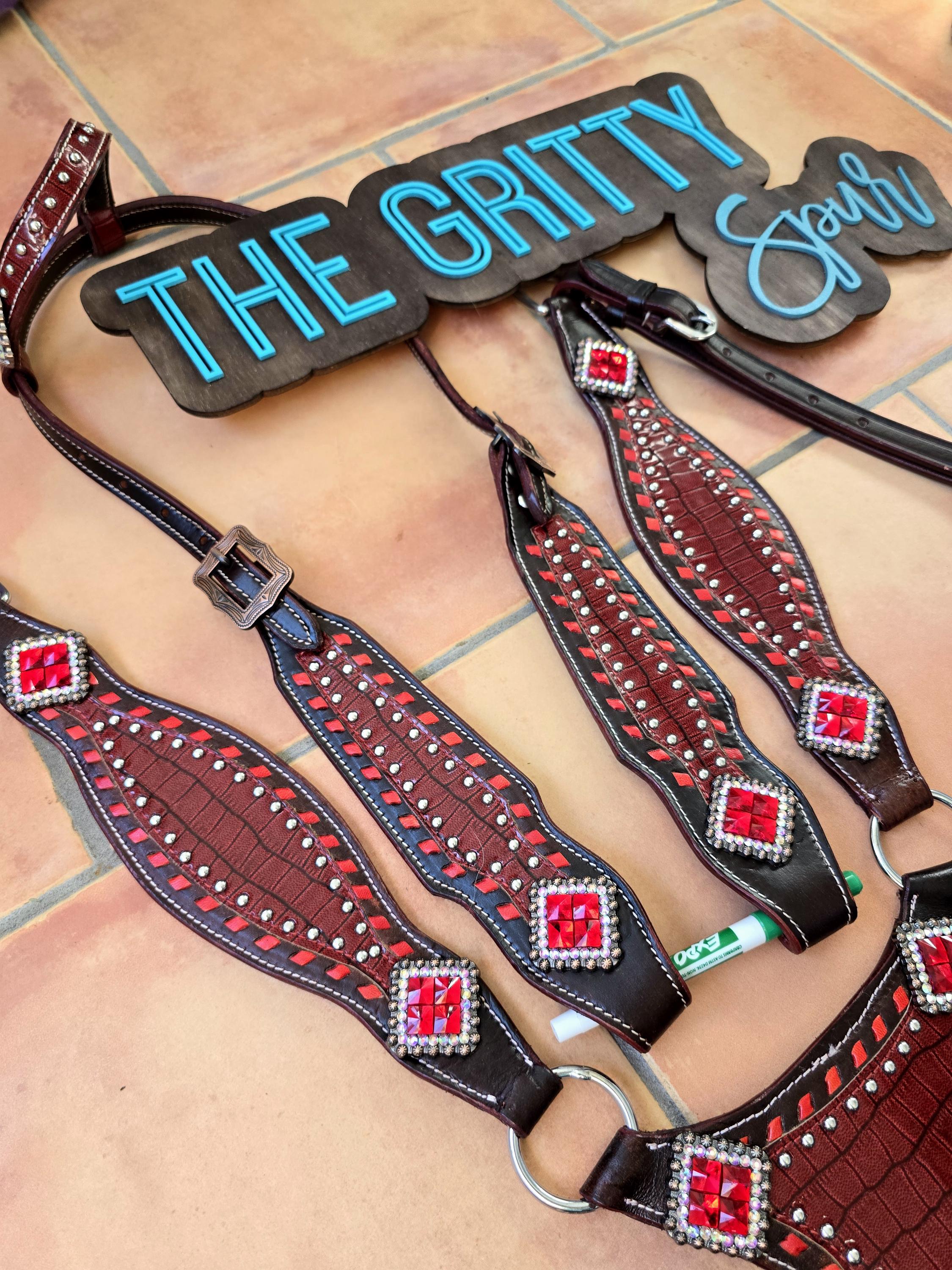 Red Gladiator Style Tack Set - Etsy