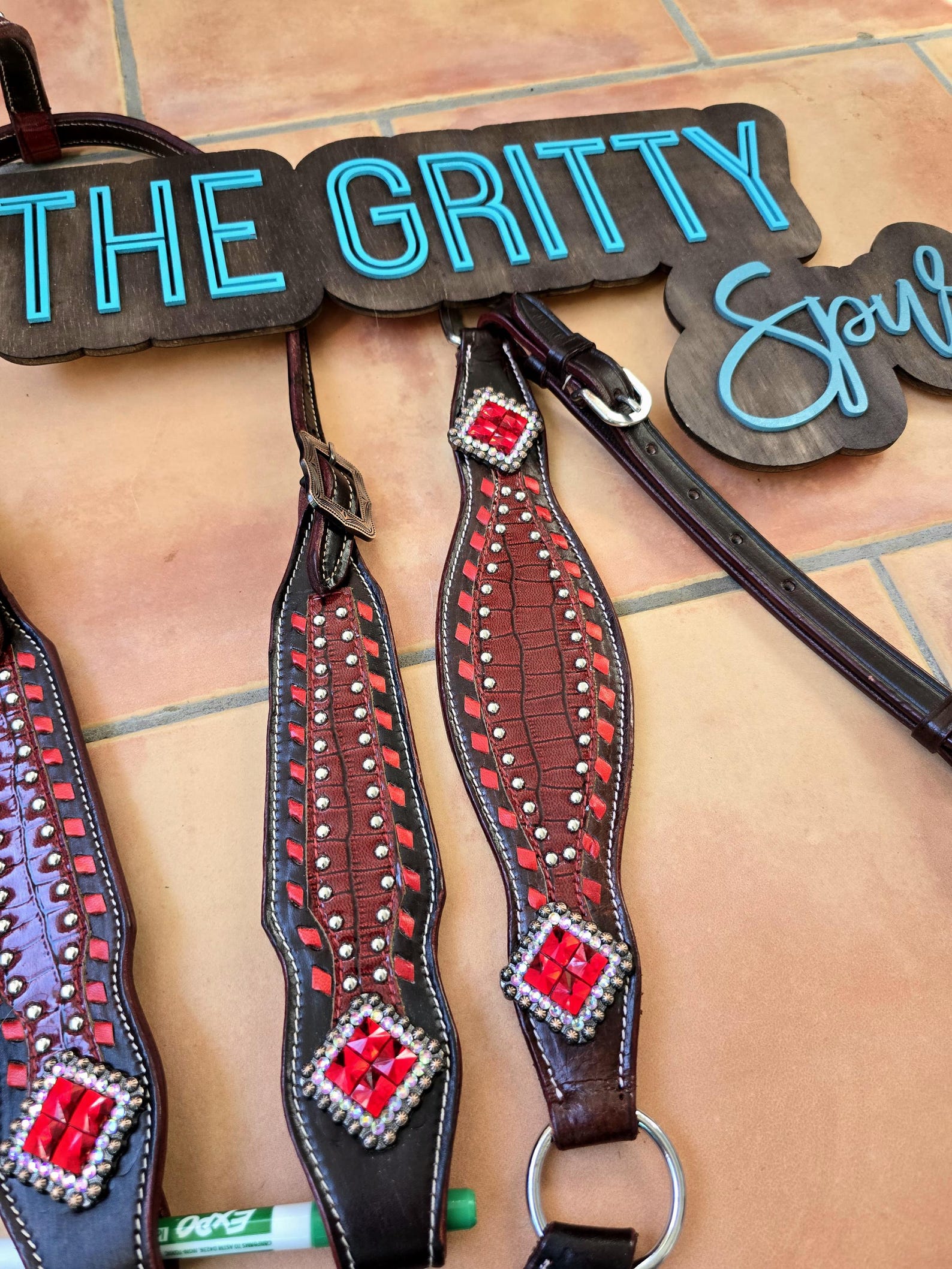 Red Gladiator Style Tack Set - Etsy