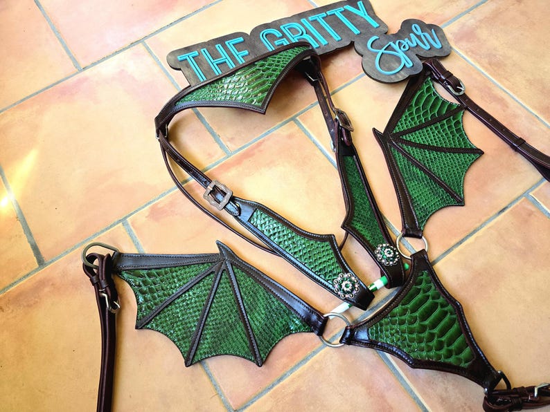 GREEN DRAGON WING Tack Set- Exclusive to My Business - Etsy