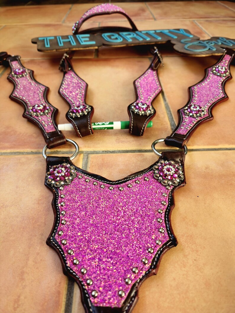 Pink Glitter Gladiator Style Tack Set - Etsy