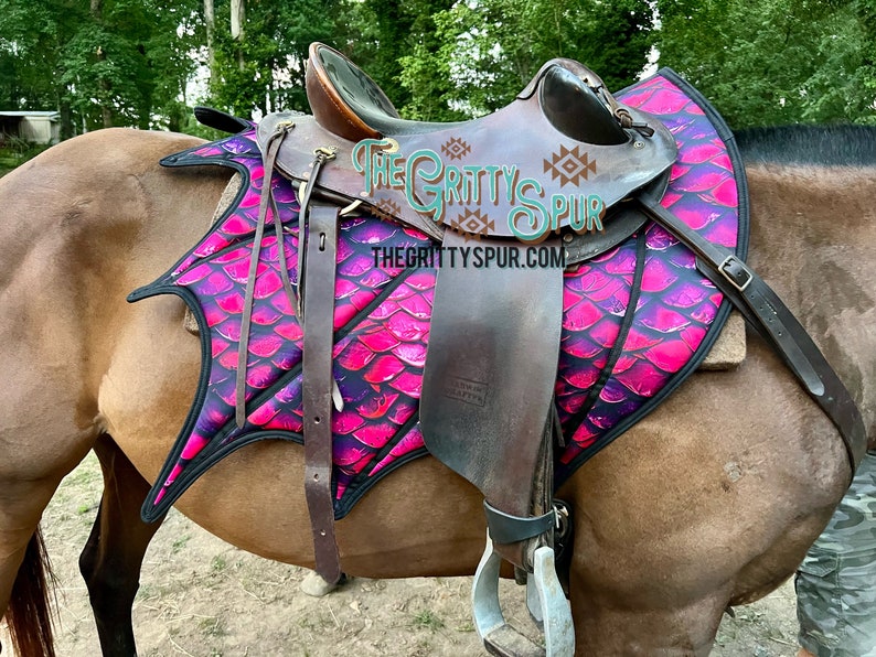 Mythical Creature Wing Saddle Pad SET- Pad, Bonnet and Splint Boots ...
