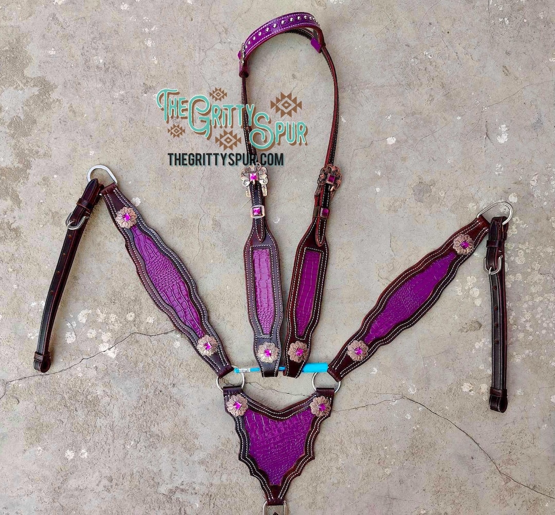 Purple Gladiator Style Tack Set- One in Stock to Ship - Etsy