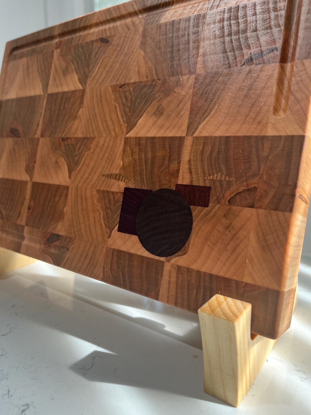 Cutting Board With Drum Kit Inlay, Butcher Block, Chopping Block ...