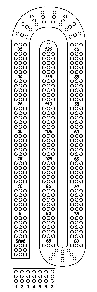 Cribbage Board Template - Digital Download - SVG & PDF - Etsy