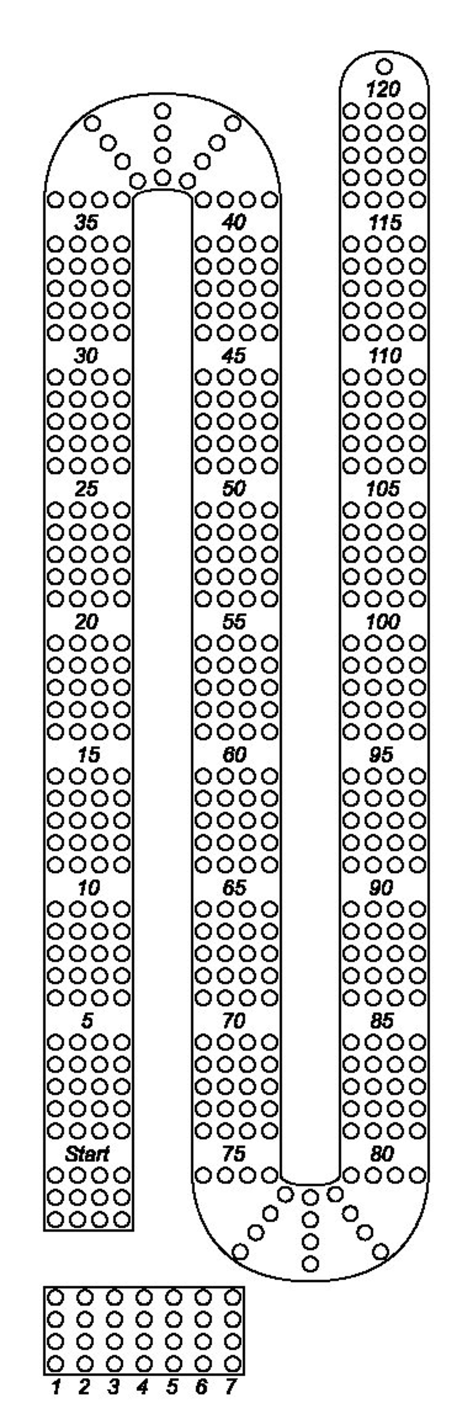 Cribbage Board Template - Digital Download - SVG & PDF - Etsy