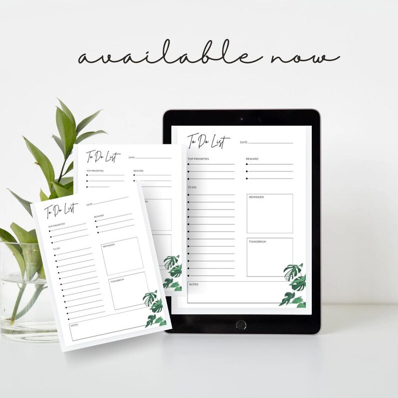 DIGITAL DOWNLOAD to Do List, Print at Home or Use on Your Phone, Tablet ...