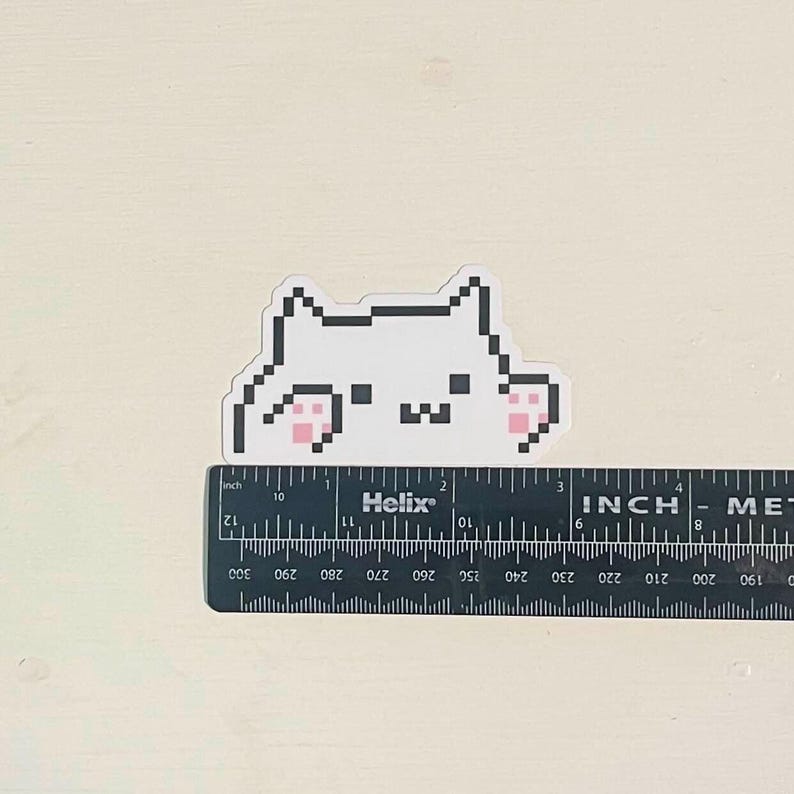 Pegatina "Gato Bongo" en pixel art - Etsy México
