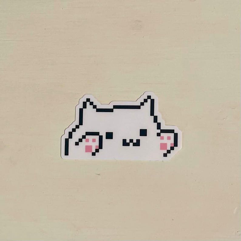 Pegatina "Gato Bongo" en pixel art - Etsy México