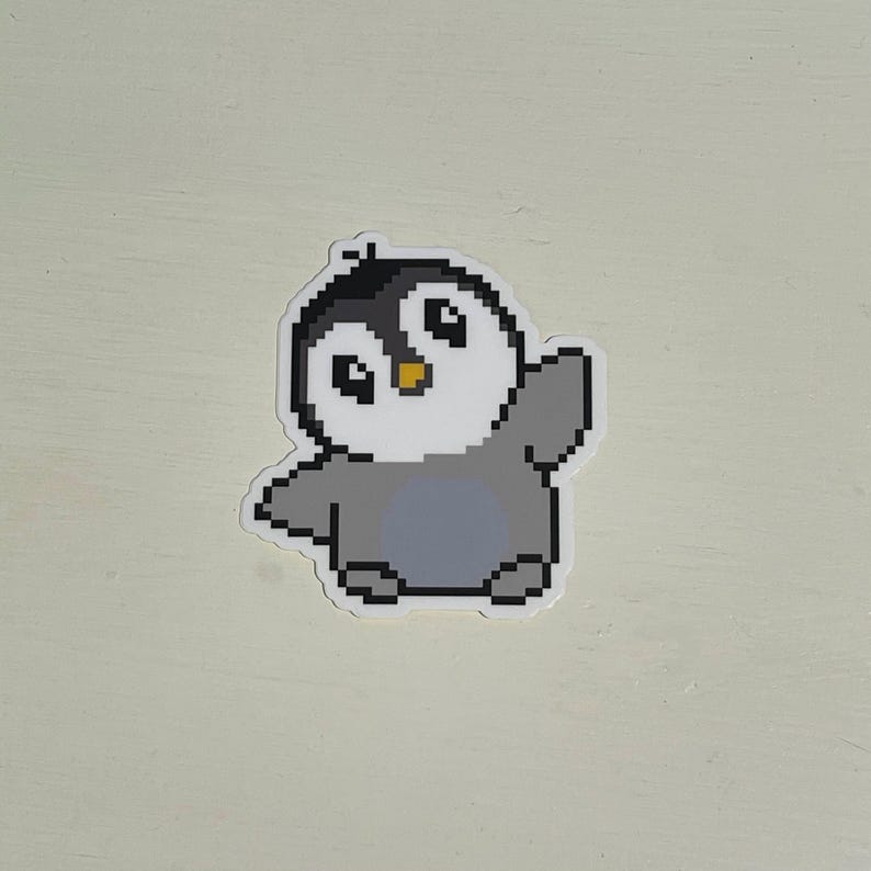 Pixel Art "penguin" Sticker - Etsy