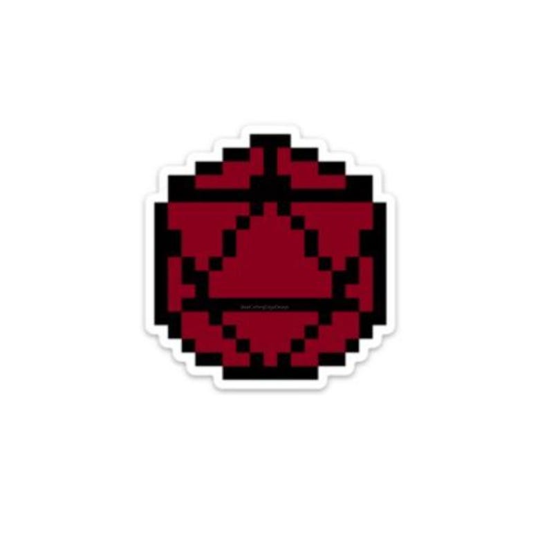 Pixel Art "d20" Sticker - Etsy