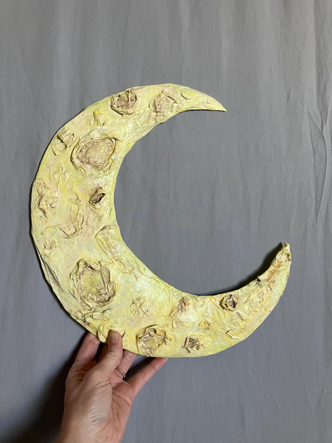 Paper Mache MOON Sculpture Wall Art - Etsy