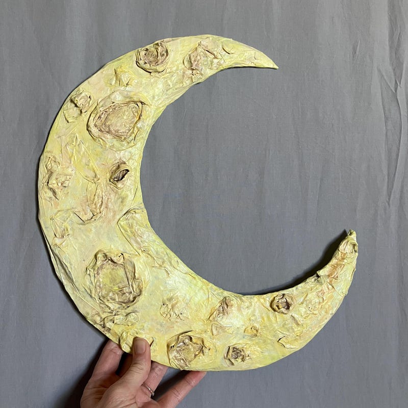 Paper Mache Moon - Etsy