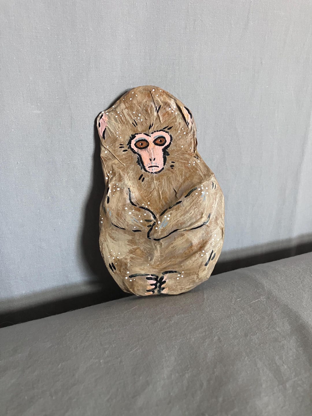 Paper Mache Wall Art Japanese Snow Monkey - Etsy
