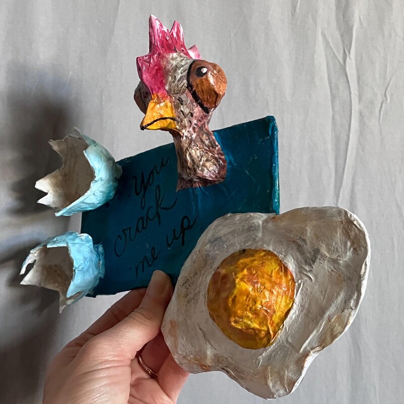 Paper Mache Chickens - Etsy