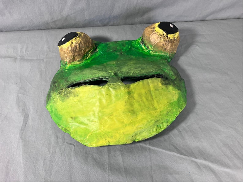 Paper Mache Crazy Frog Mask - Etsy