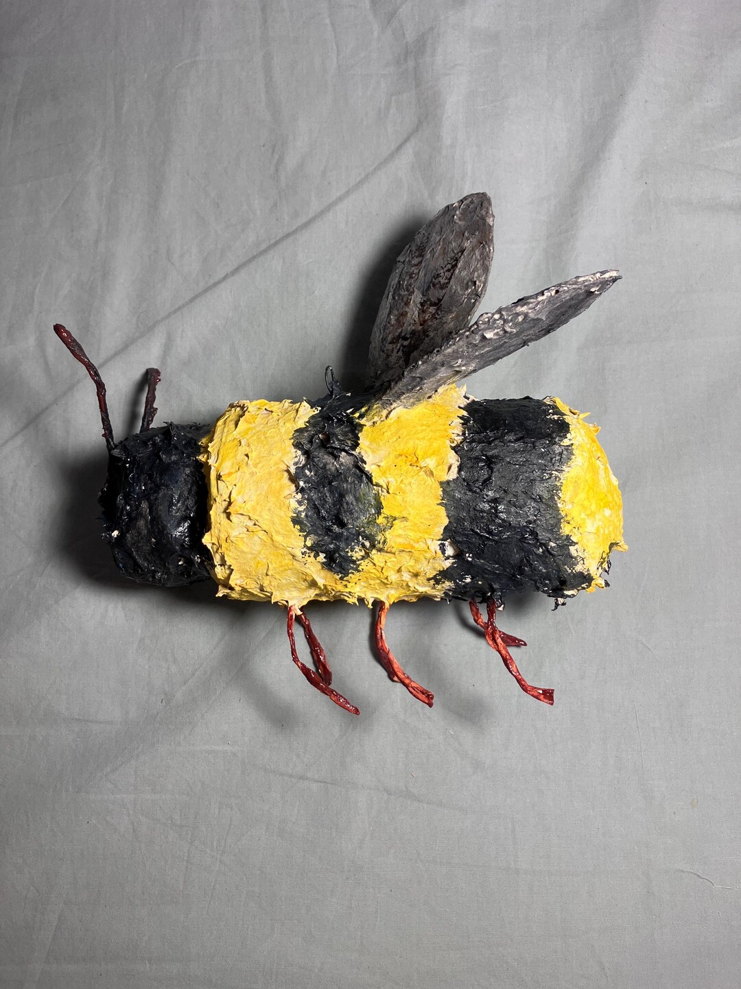 Paper Mache Hanging Art Bumblebee - Etsy