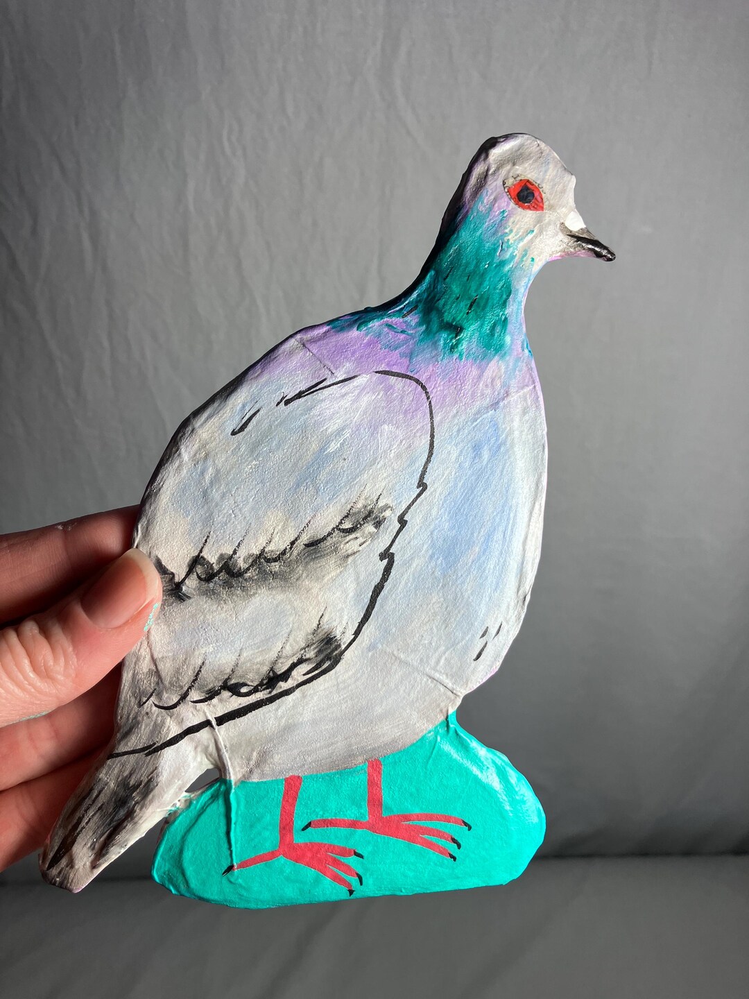 Paper Mache Pigeon Bird Wall Art - Etsy
